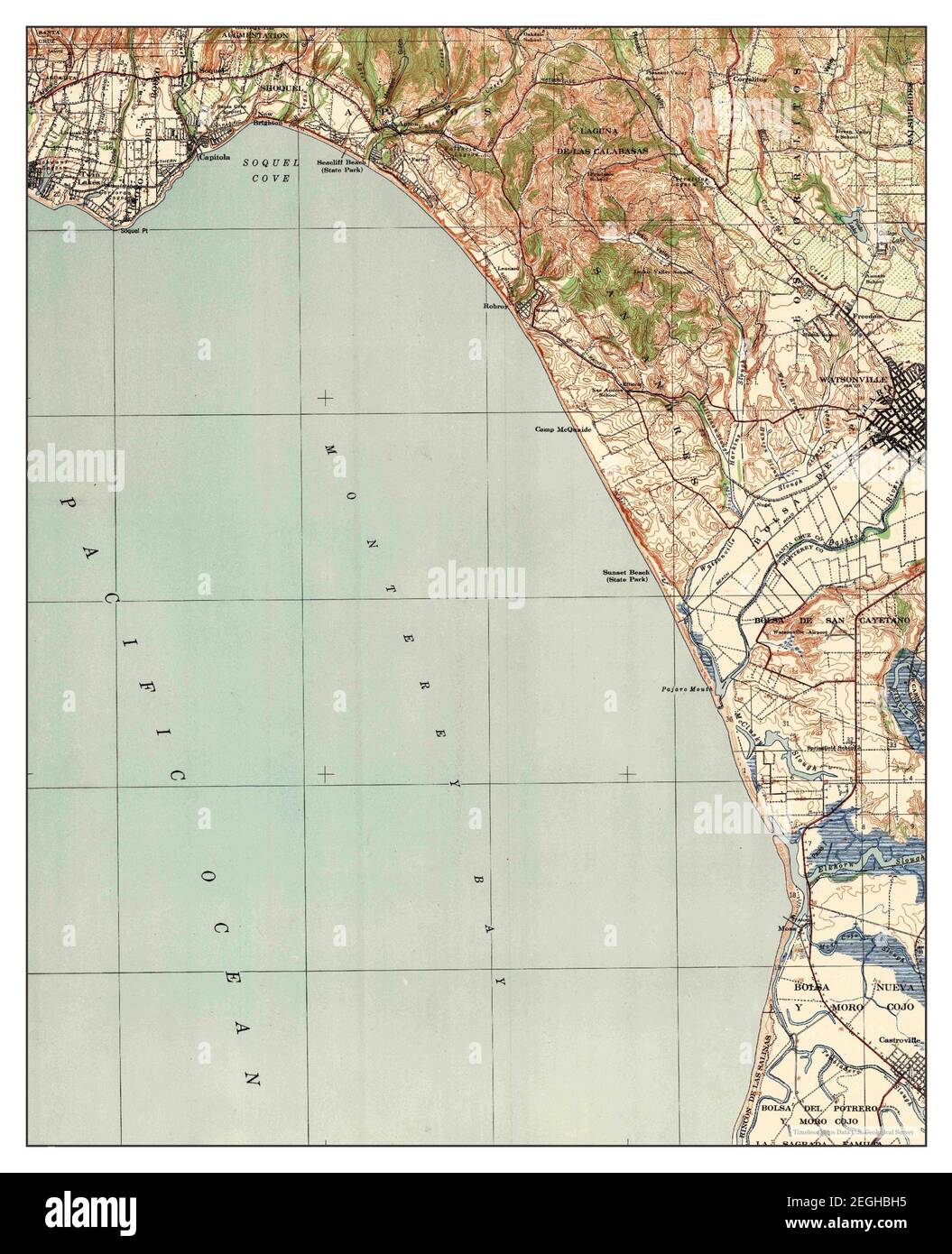 California map 1940 hi-res stock photography and images - Alamy
