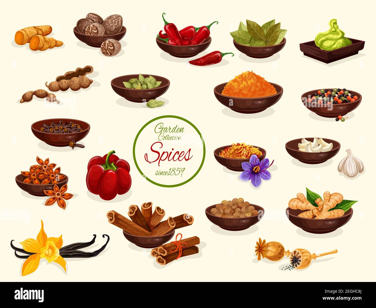 Cartoon Cooking Spices Bowl Of Spices Vector PNG, Vector, PSD, And