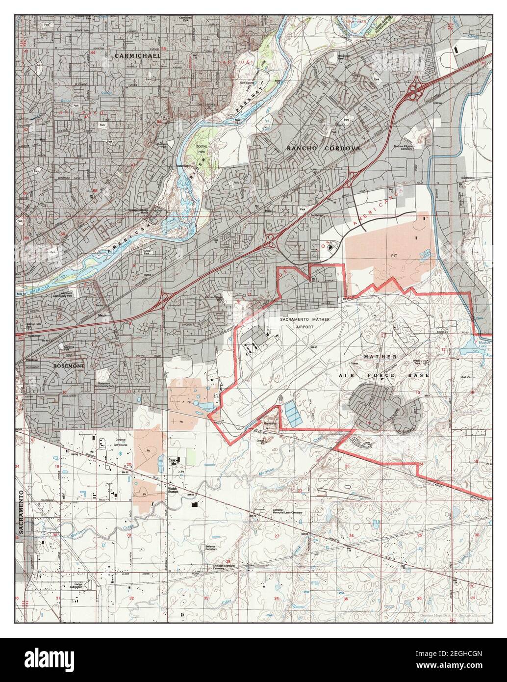 Carmichael, California, map 1992, 1:24000, United States of America by ...