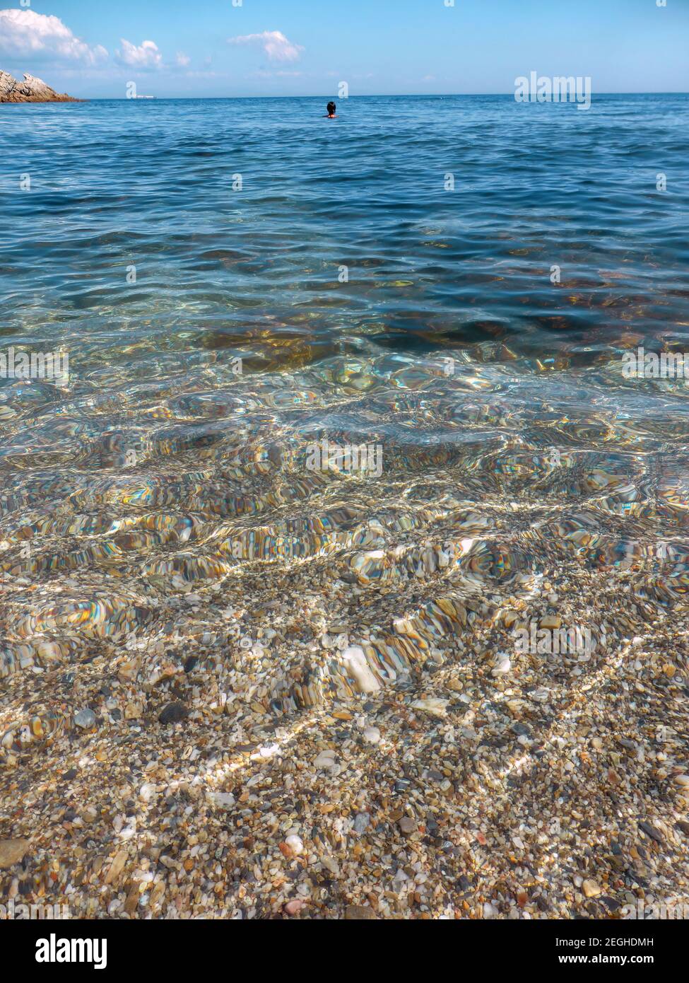 Seascape. Shore of a beach in Ceuta, Spain Stock Photo - Alamy