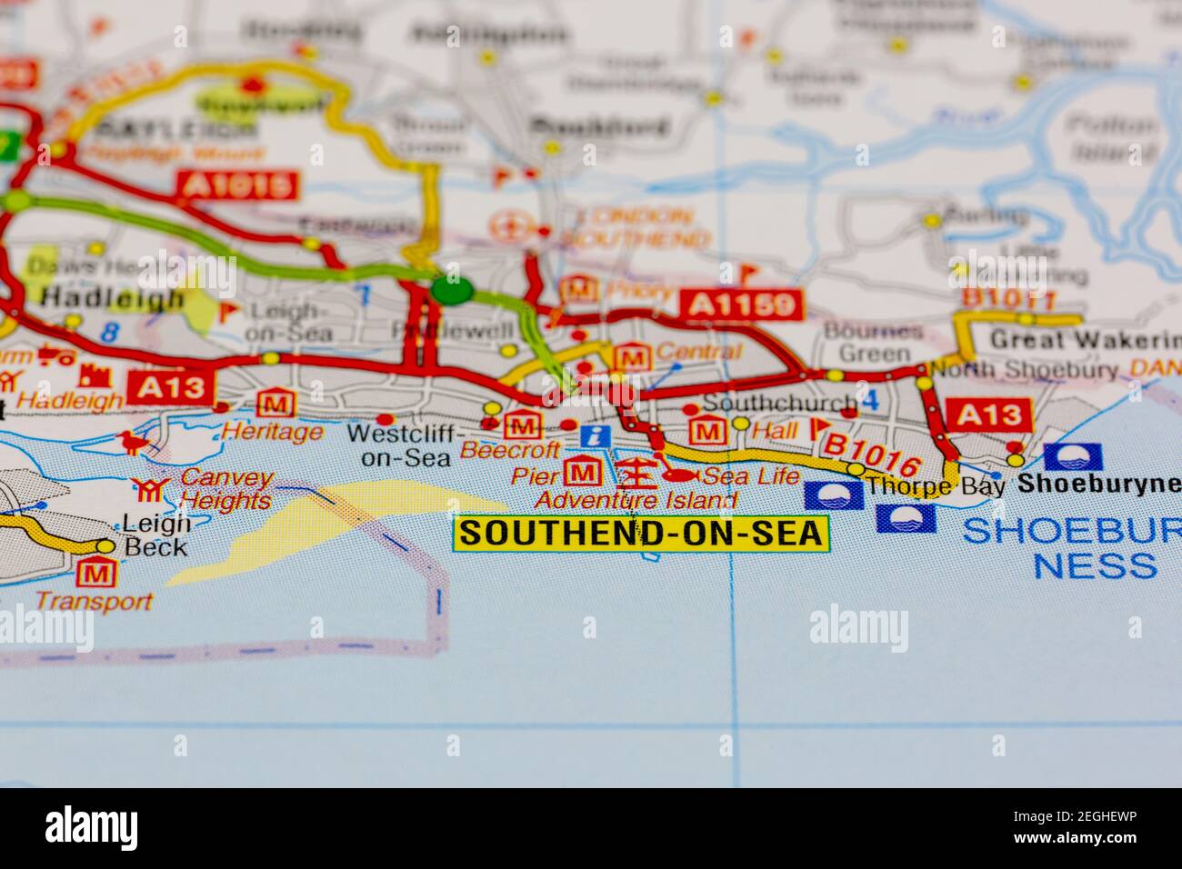 Map of southend on sea hi-res stock photography and images - Alamy