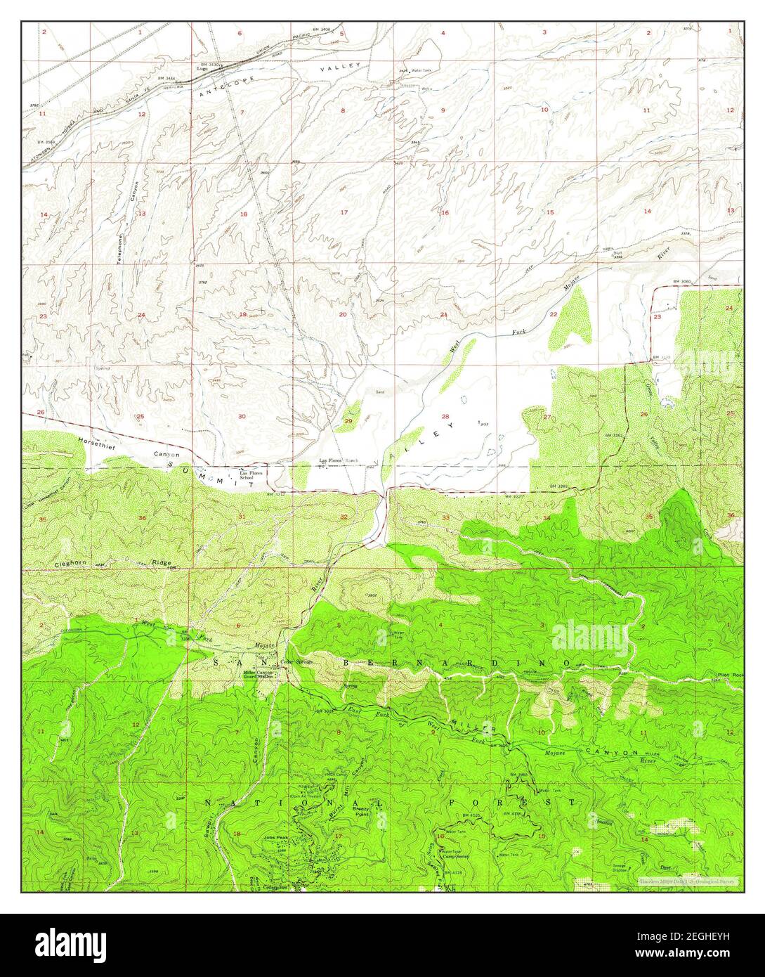 Cedar Springs, California, map 1956, 1:24000, United States of America ...