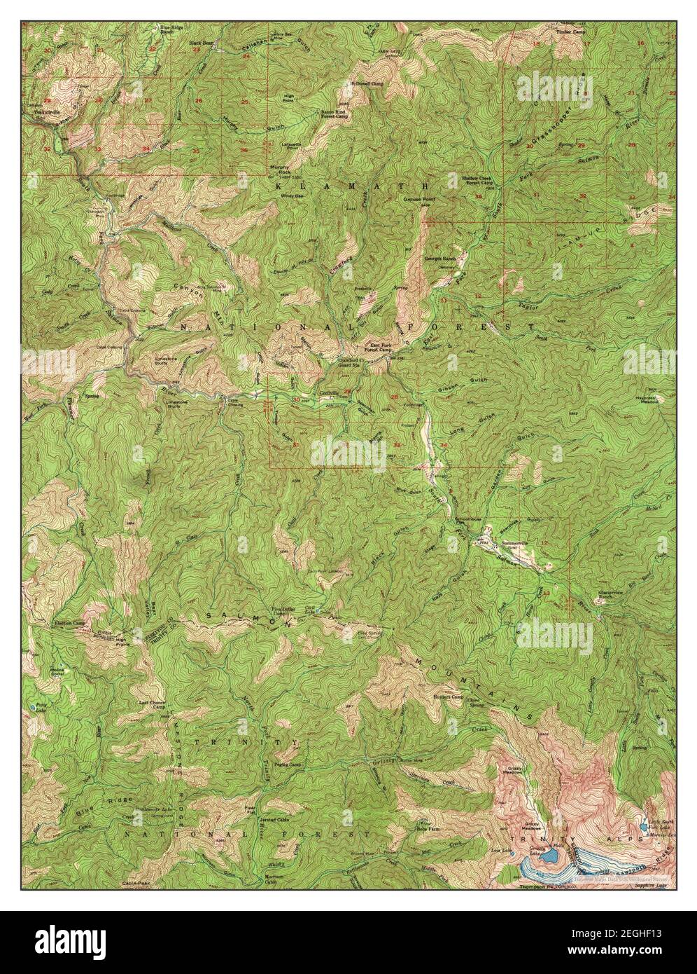 Cecilville, California, map 1955, 1:62500, United States of America by ...