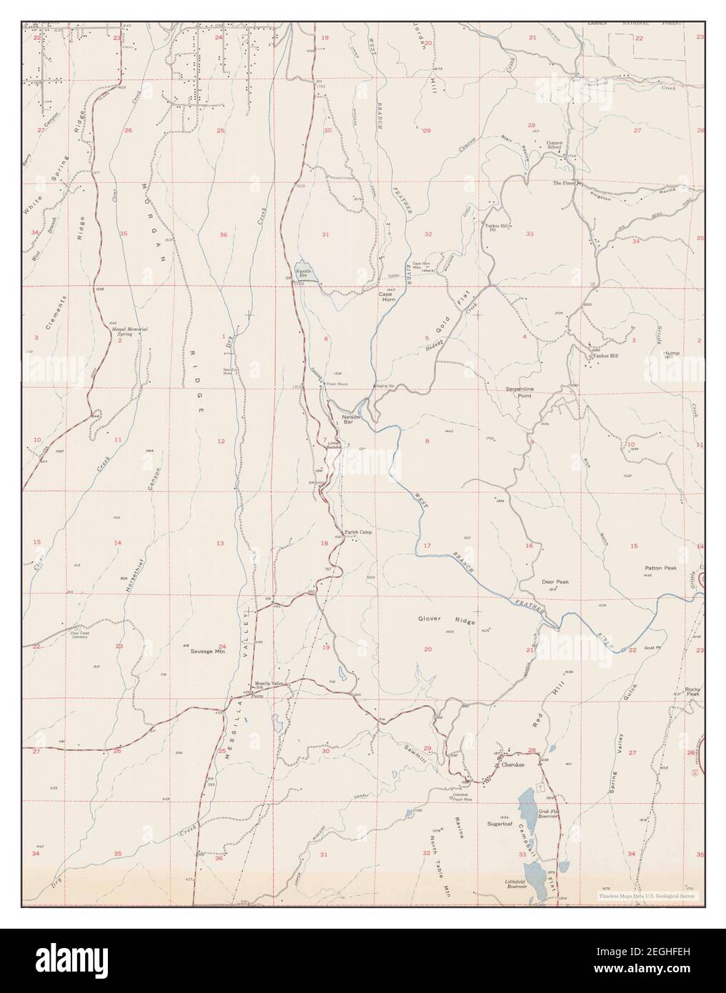 Cherokee, California, map 1947, 1:24000, United States of America by ...