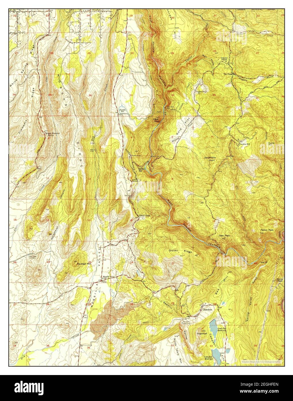 Cherokee, California, map 1949, 1:24000, United States of America by ...