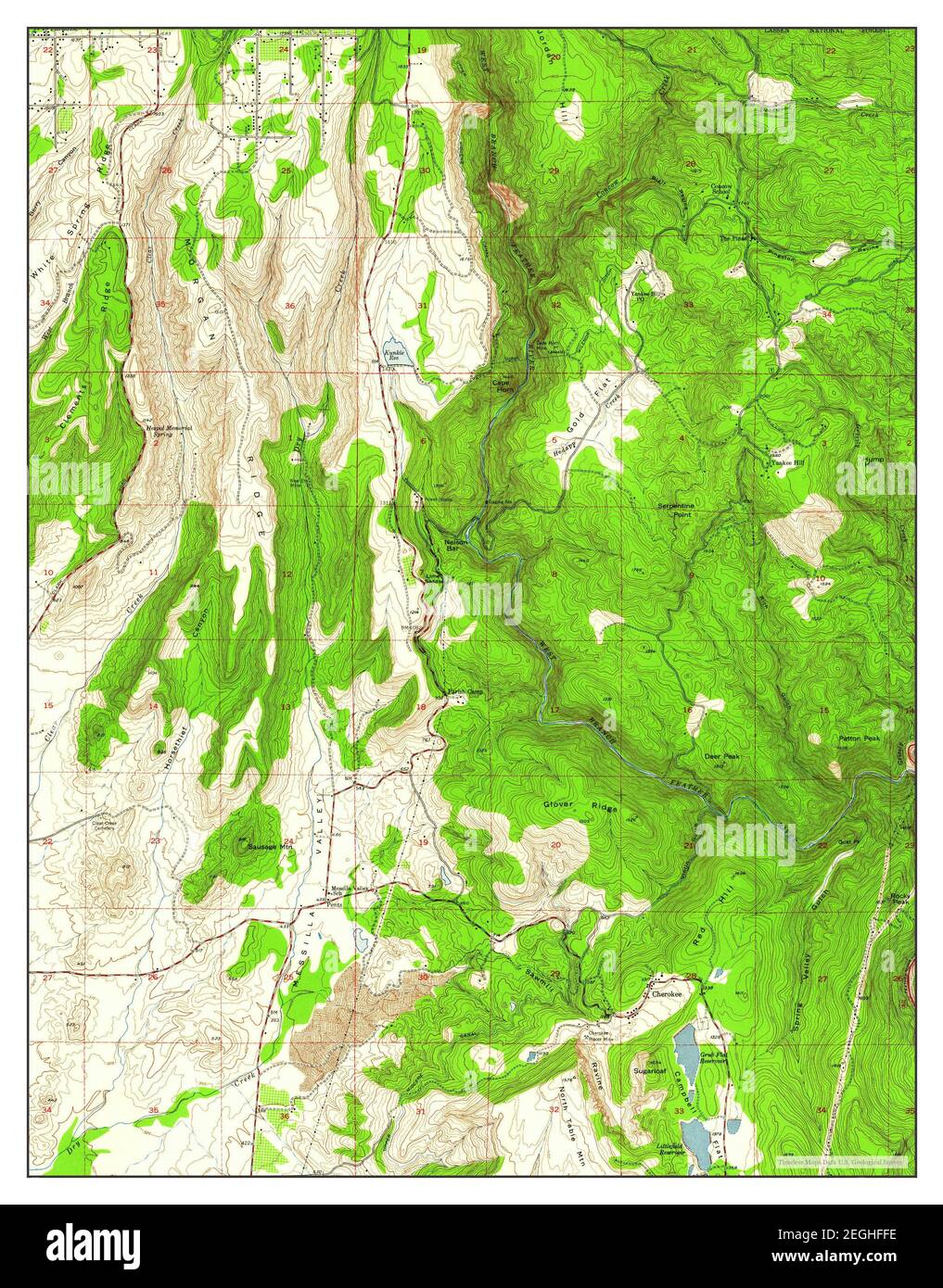 Cherokee, California, map 1947, 1:24000, United States of America by ...
