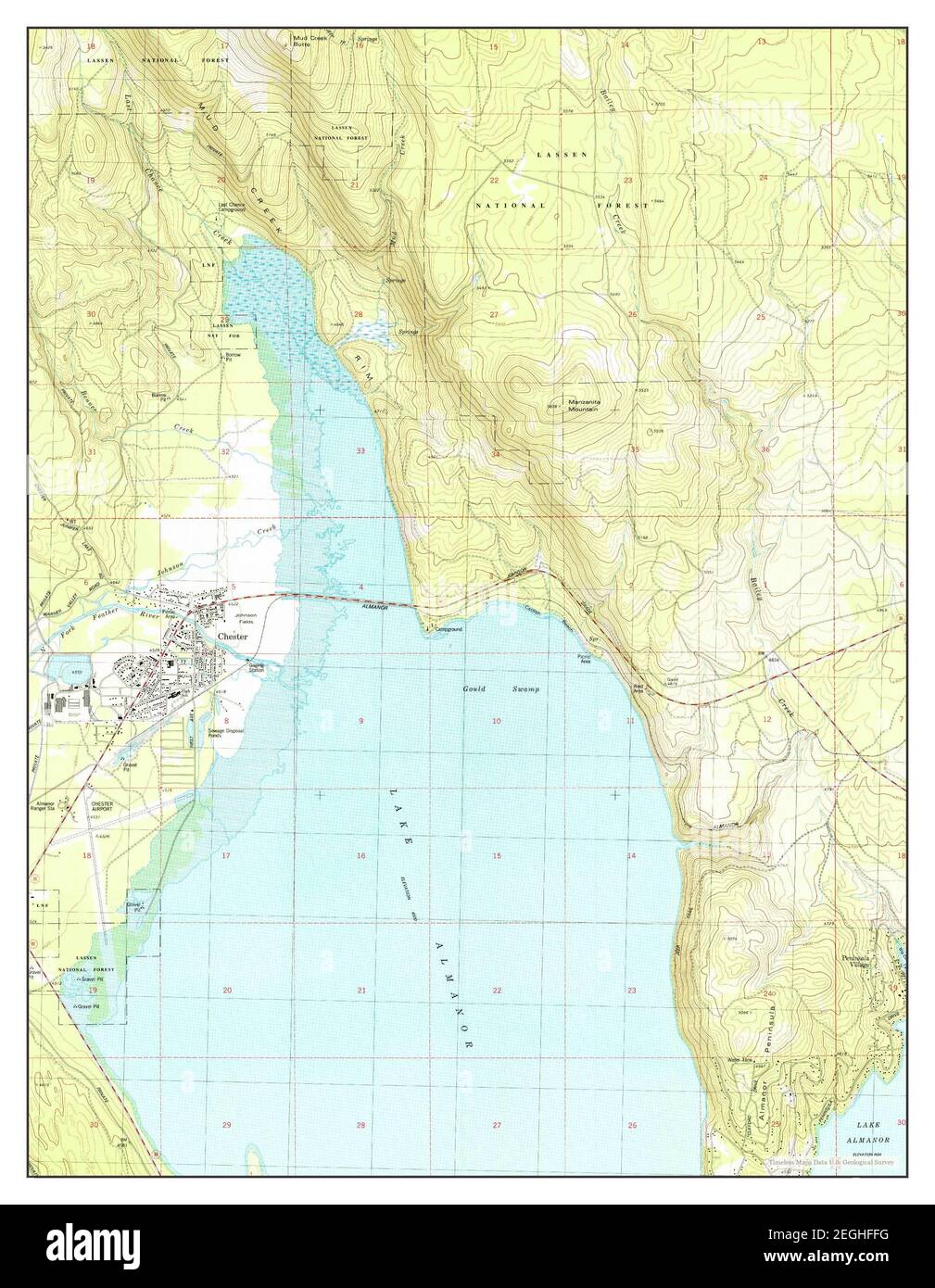 Chester california map Cut Out Stock Images & Pictures - Alamy