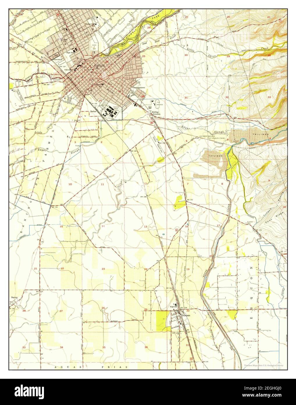 Chico, California, map 1950, 1:24000, United States of America by ...