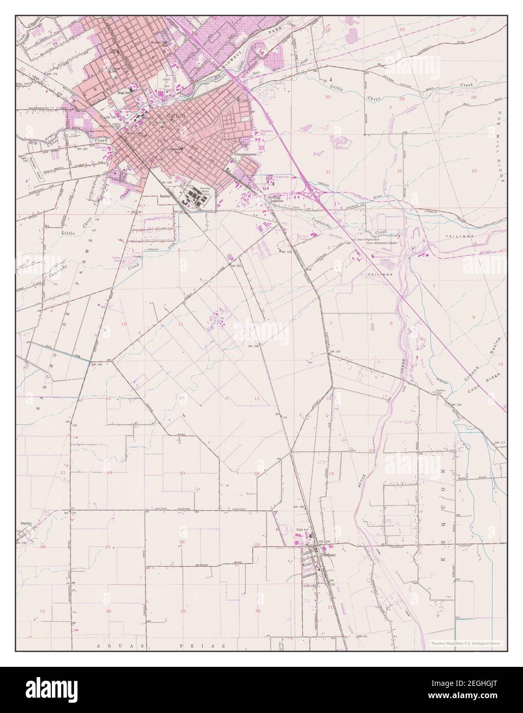 Chico, California, map 1948, 1:24000, United States of America by ...