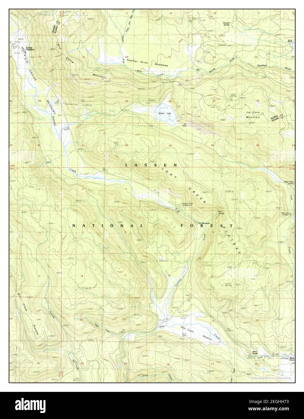Childs Meadows, California, map 1985, 1:24000, United States of America ...