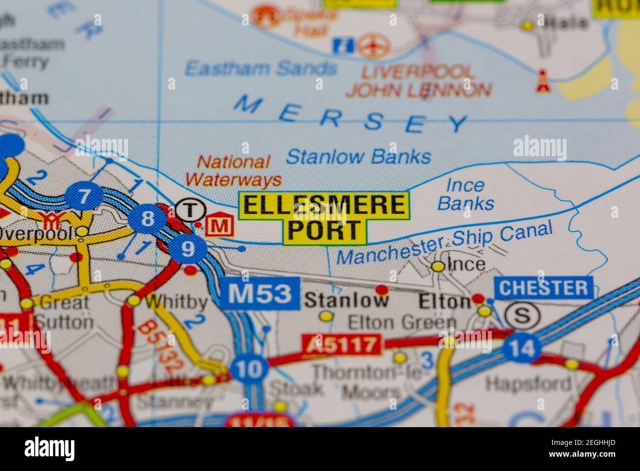 Ellesmere port map hi-res stock photography and images - Alamy