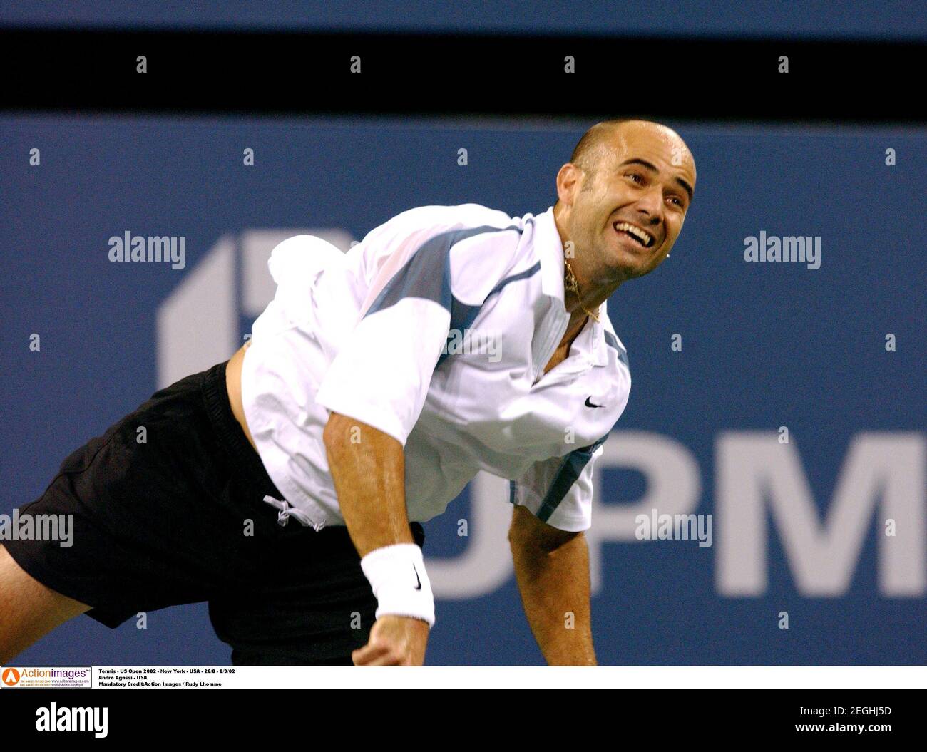 2002 us open agassi hi-res stock photography and images - Alamy
