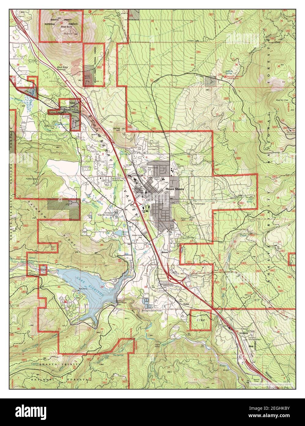 Mount Shasta California Map