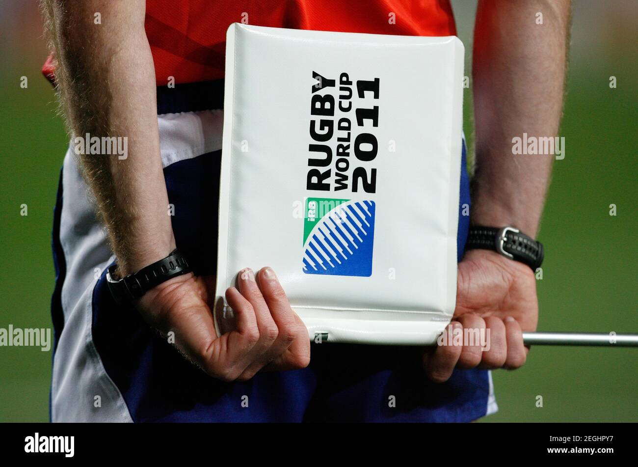 General view of an assistant referee and his flag hi-res stock ...
