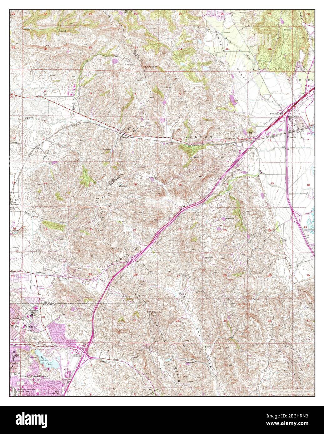 Cordelia, California, map 1951, 1:24000, United States of America by ...