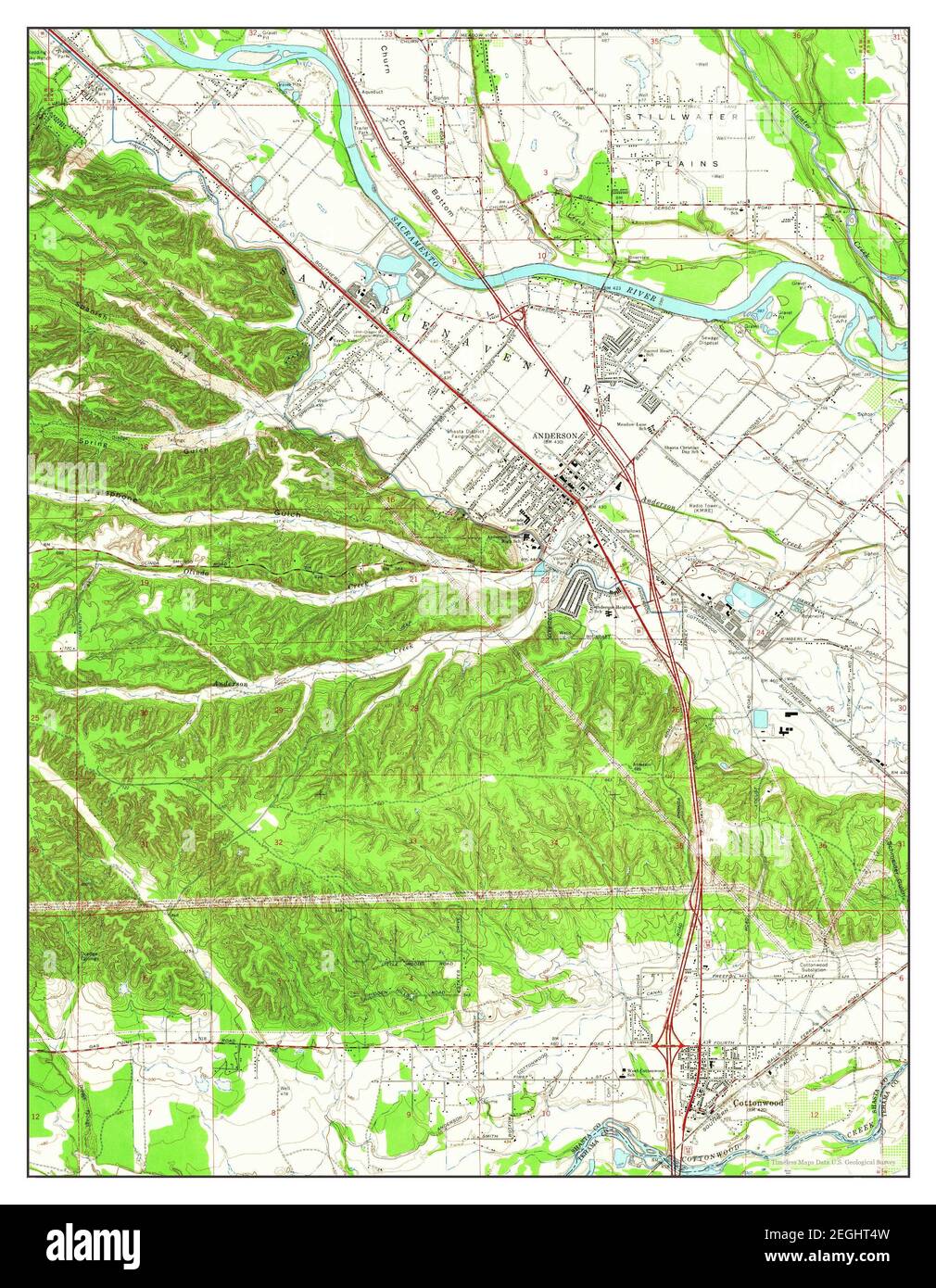 Map of cottonwood hi-res stock photography and images - Alamy