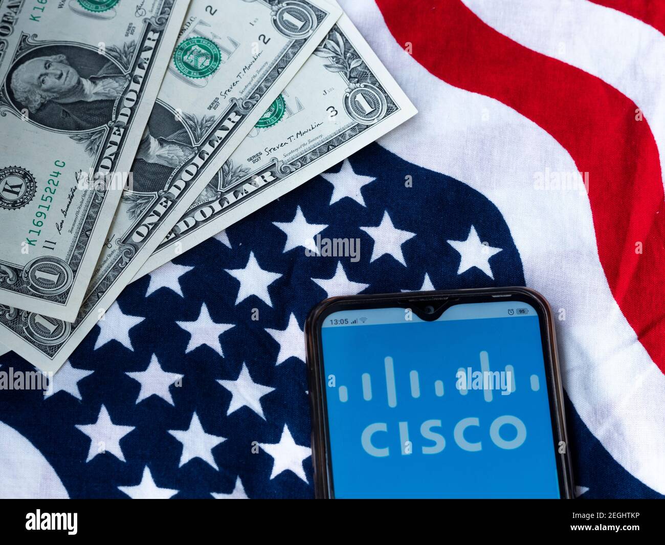 In this photo illustration, a Cisco Systems appliance logo seen ...