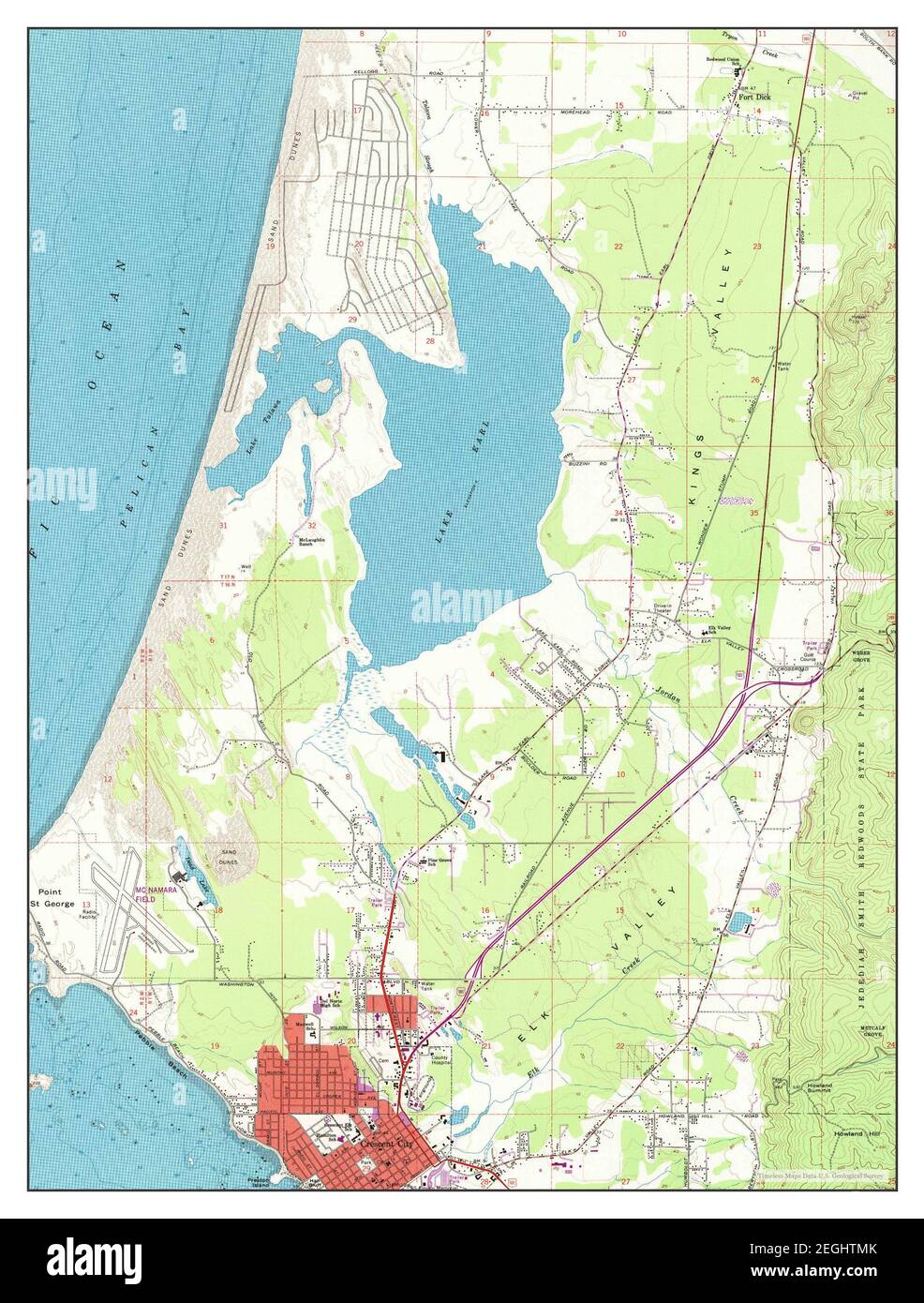 Crescent City, California, map 1966, 1:24000, United States of America ...