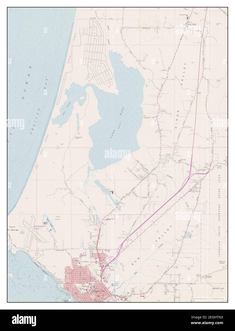 Crescent City, California, map 1966, 1:24000, United States of America ...