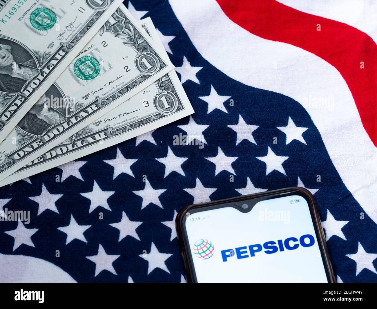 In this photo illustration, a PepsiCo appliance logo seen displayed on ...