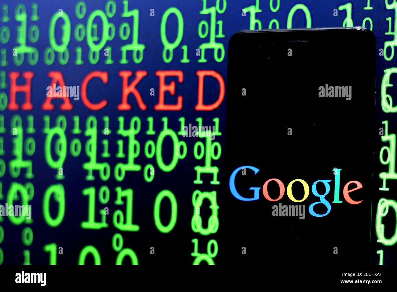 India. 19th Feb, 2021. In this Photo illustration, the Google logo seen ...