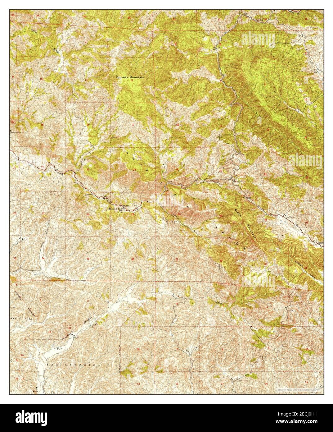 Cypress Mountain, California, map 1948, 1:24000, United States of ...