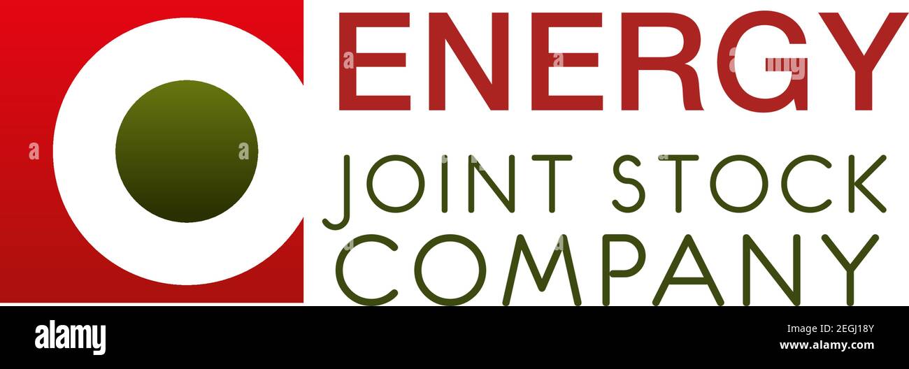 Creative logo for energy joint stock company. Sing in red and green ...