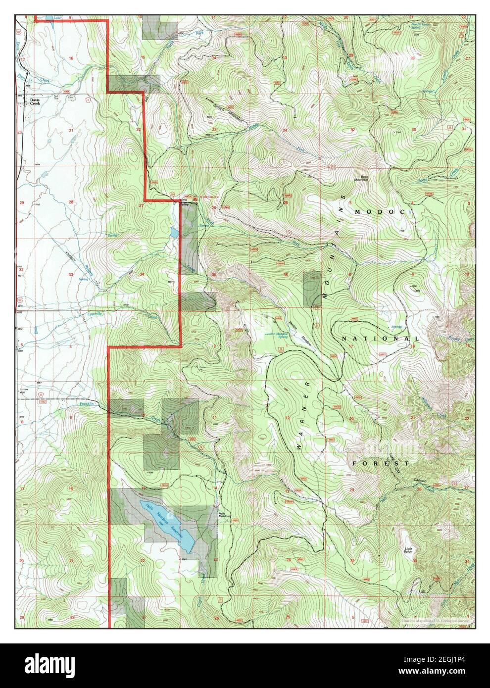Map Of Davis Creek High Resolution Stock Photography and Images - Alamy