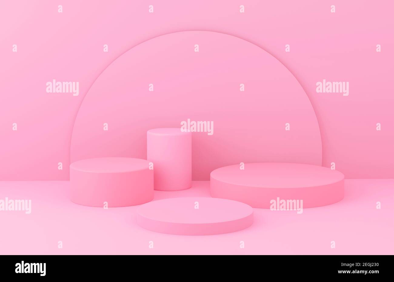 Abstract pink background of geometries. 3D render Stock Photo - Alamy