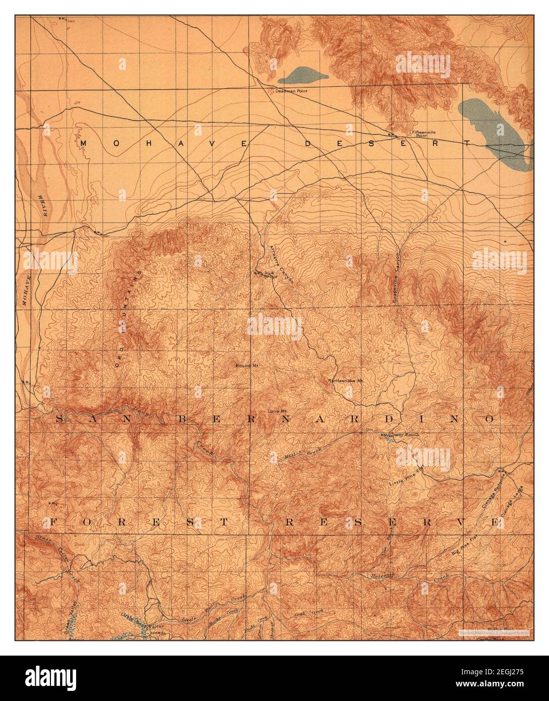 Deep Creek, California, map 1902, 1:62500, United States of America by ...
