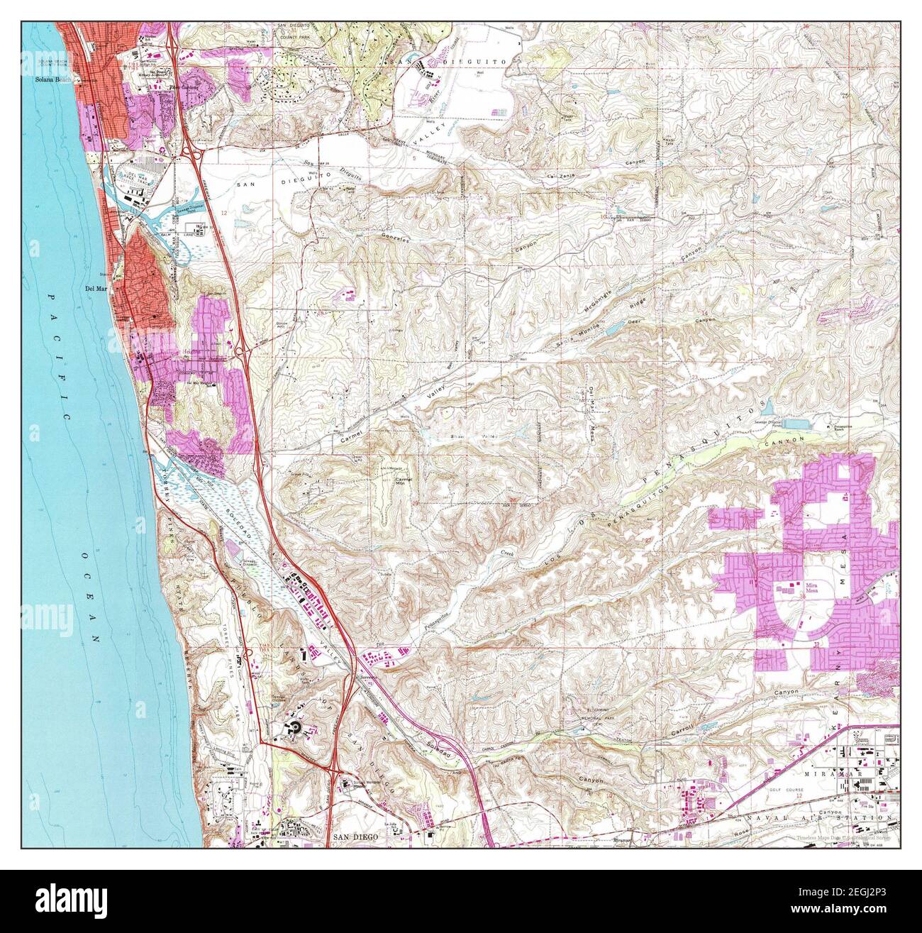 Del Mar, California, map 1967, 1:24000, United States of America by ...