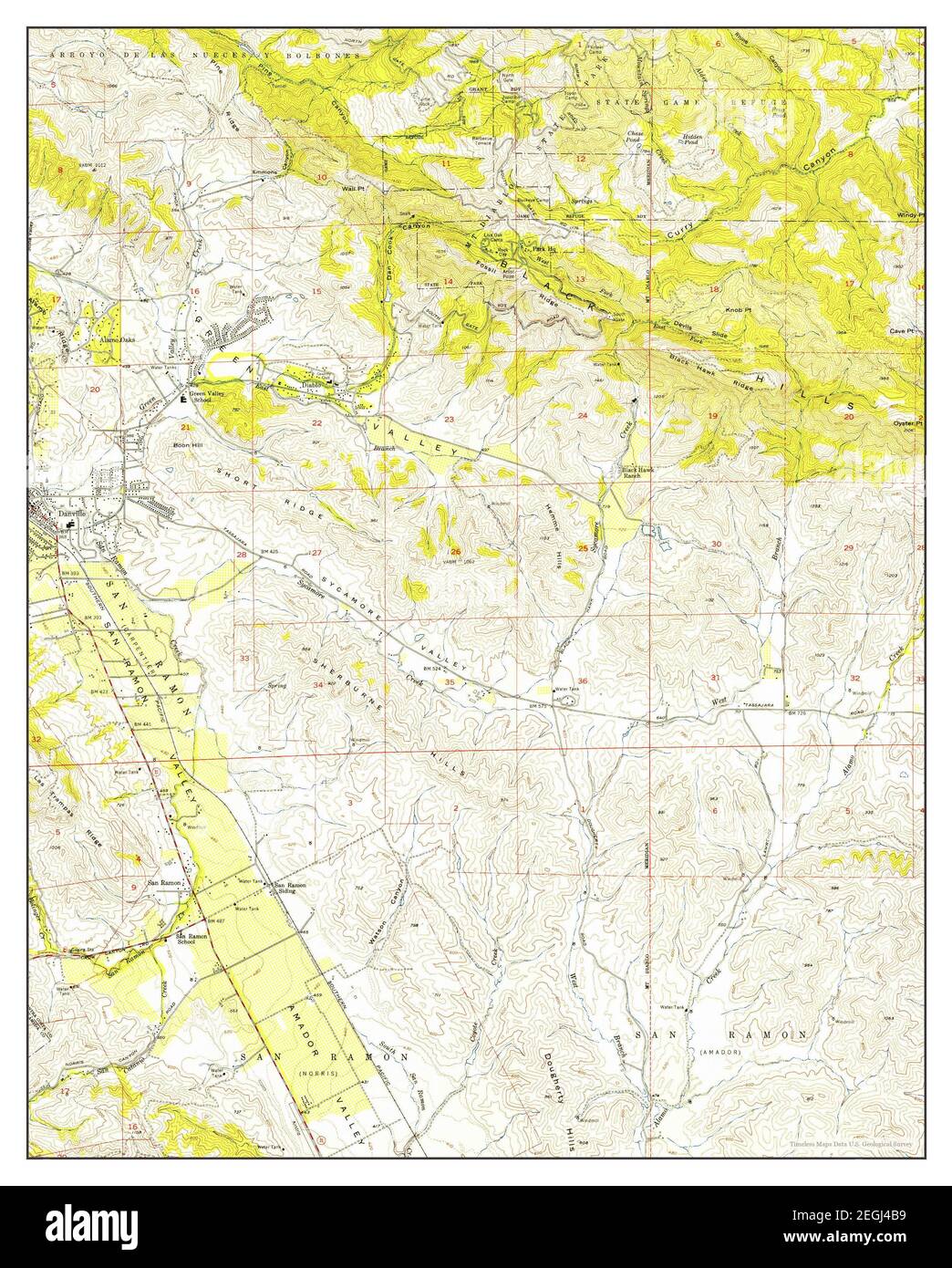 Diablo, California, map 1953, 1:24000, United States of America by ...