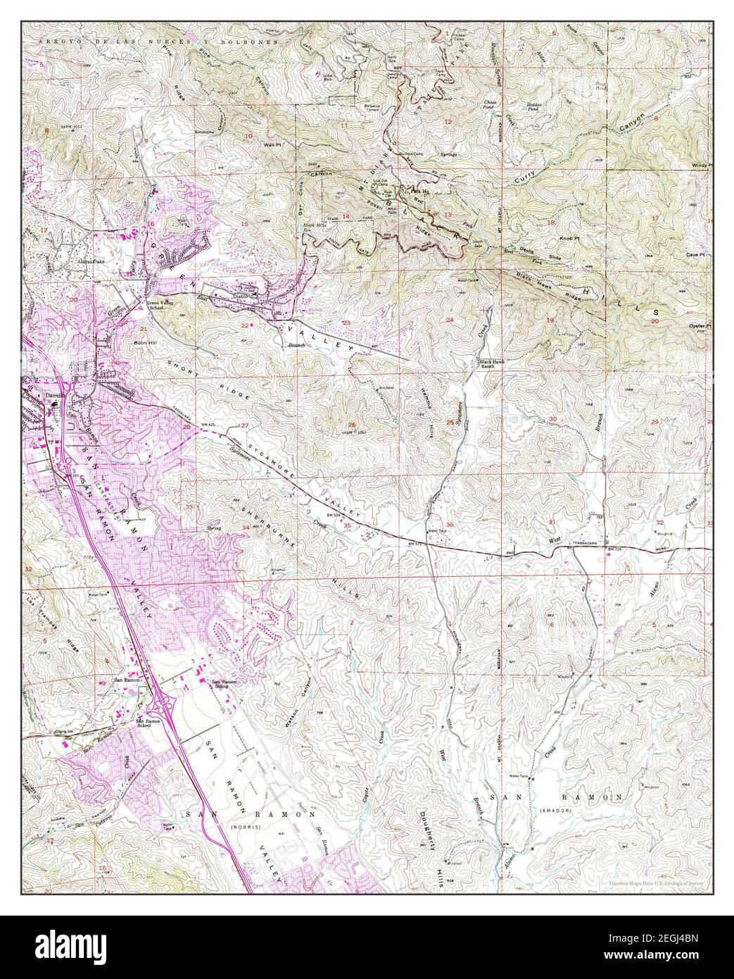 Diablo, California, map 1953, 1:24000, United States of America by ...