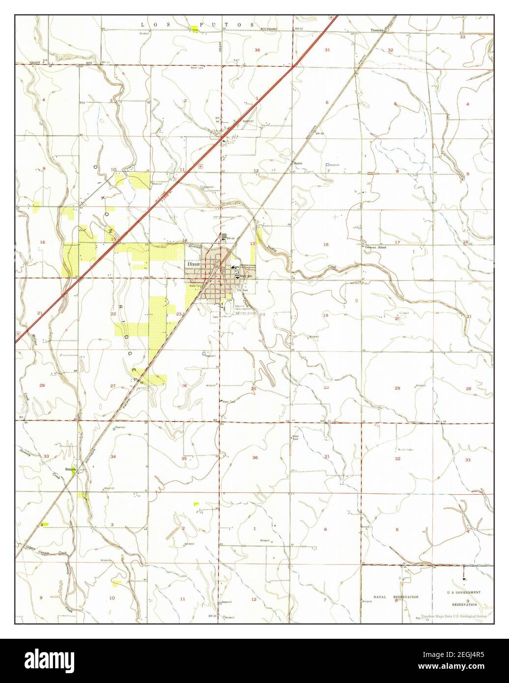 Dixon, California, map 1952, 1:24000, United States of America by ...