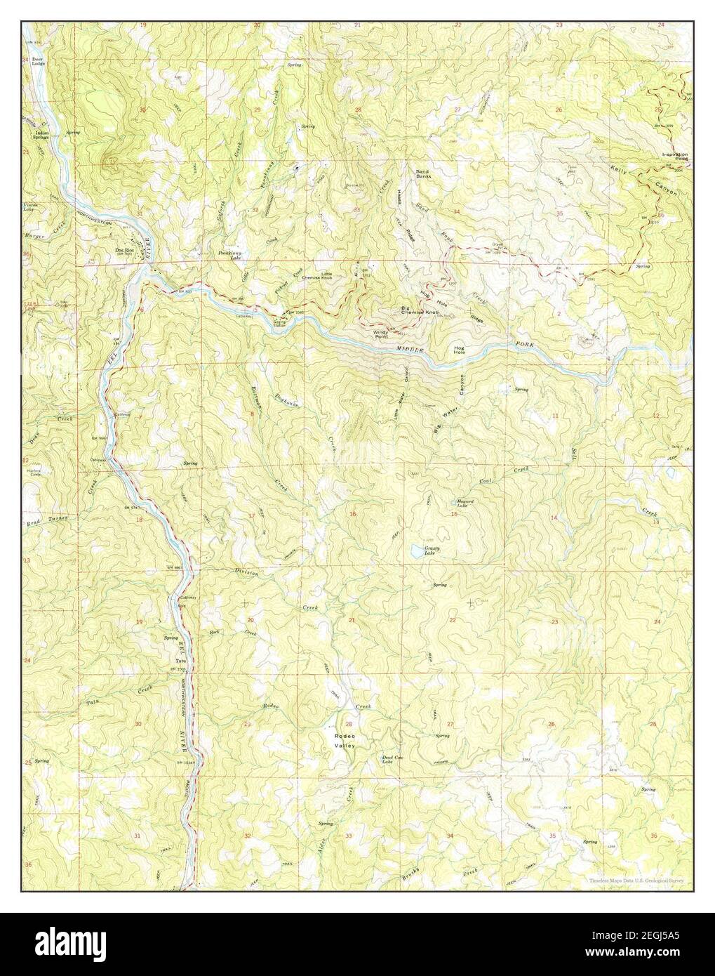 Dos Rios, California, map 1967, 1:24000, United States of America by ...