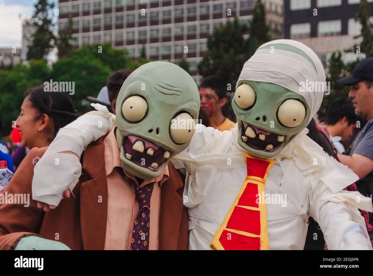 The zombie march takes place, a family event that encourages non ...