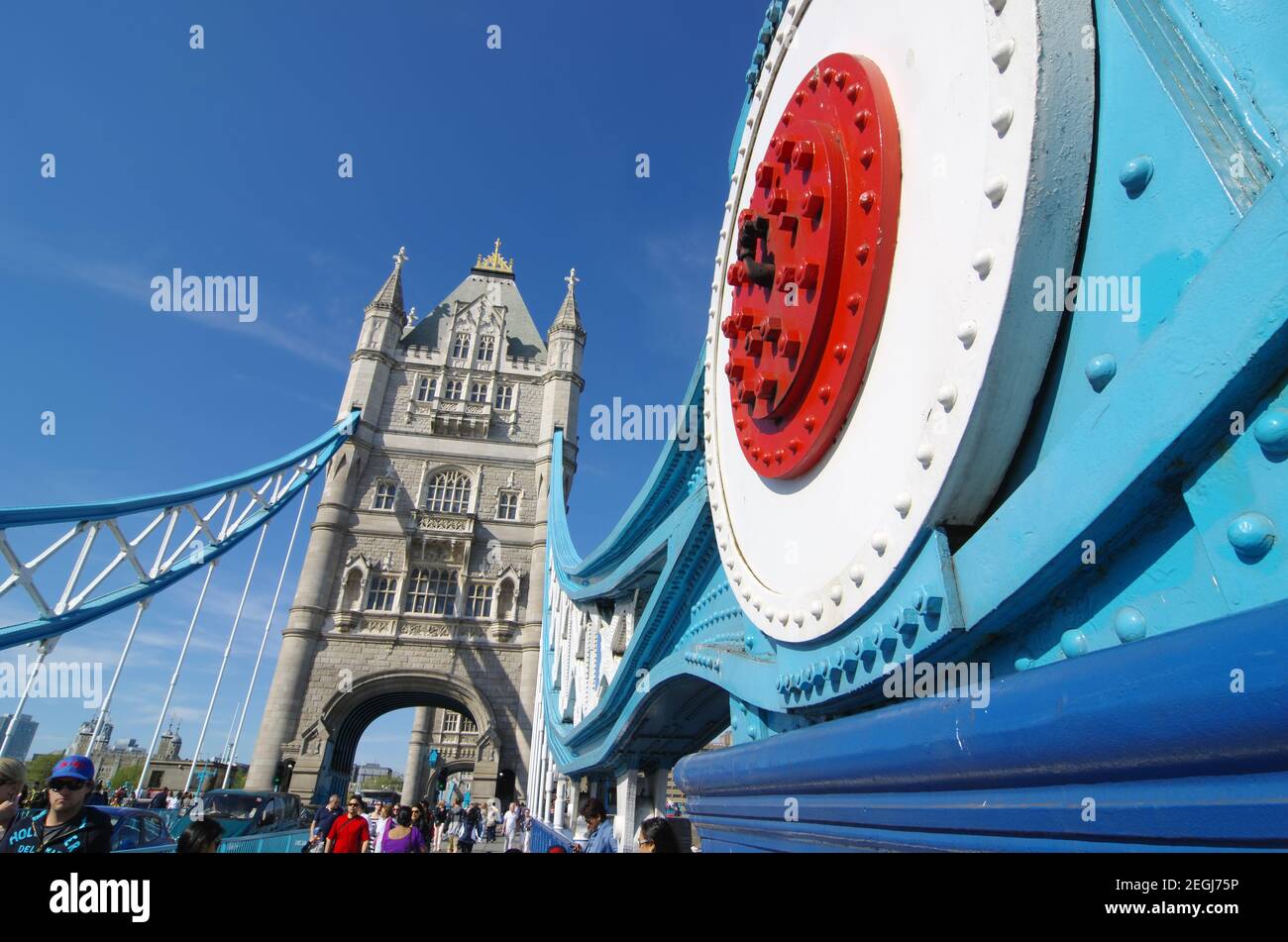 London, England - May 26, 2013: Tower Bridge in London crowded of ...