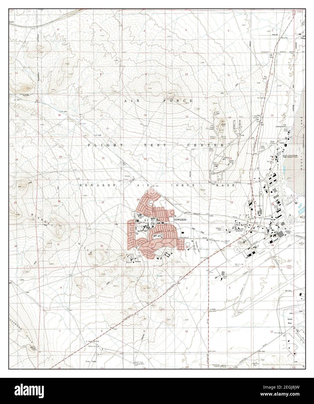 Edwards, California, map 1992, 1:24000, United States of America by ...