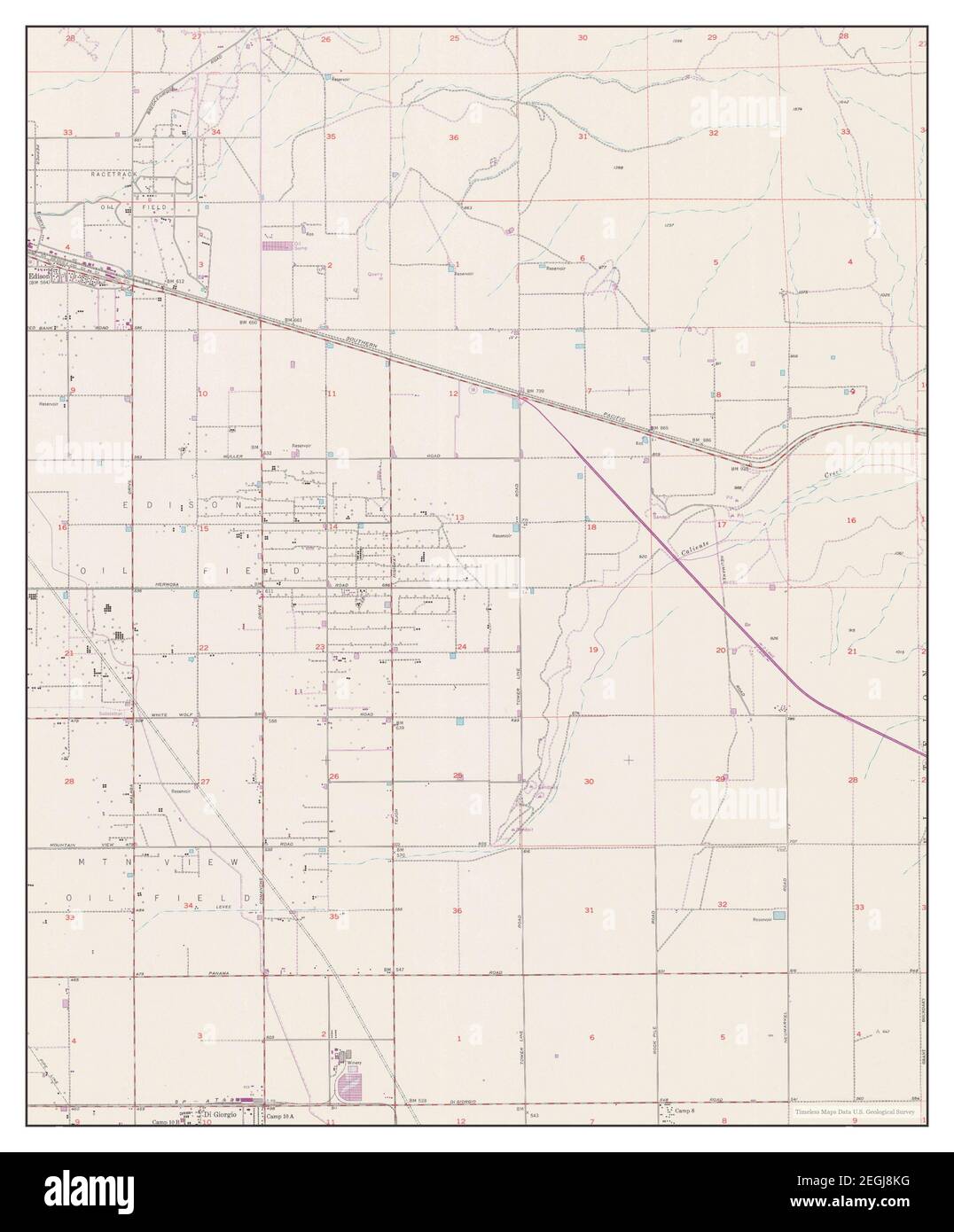 Edison, California, map 1954, 1:24000, United States of America by ...