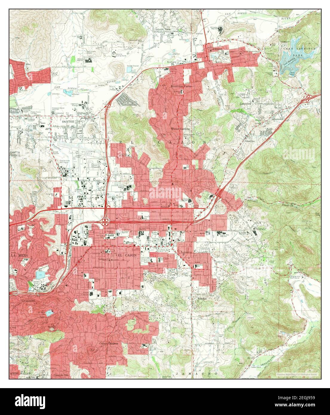 Map of el cajon hi-res stock photography and images - Alamy