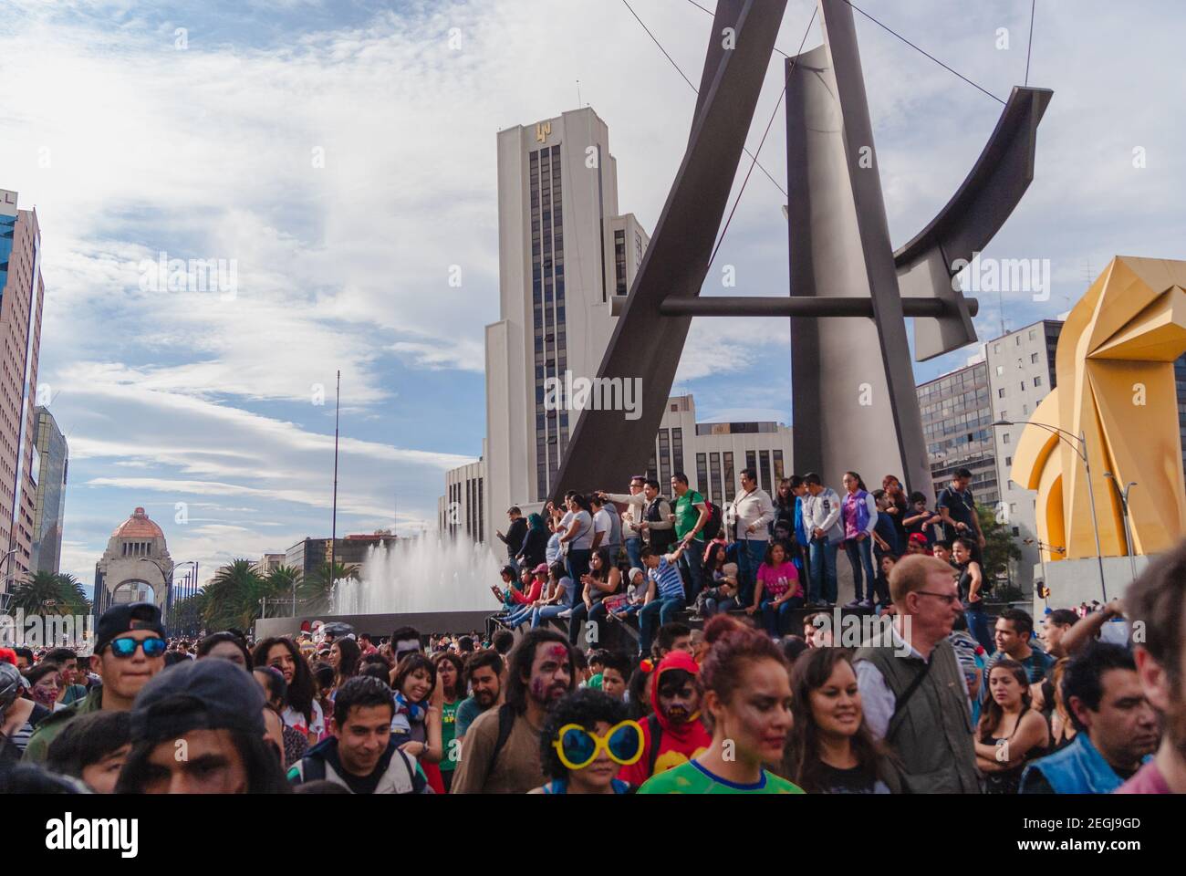 The zombie march takes place, a family event that encourages non ...