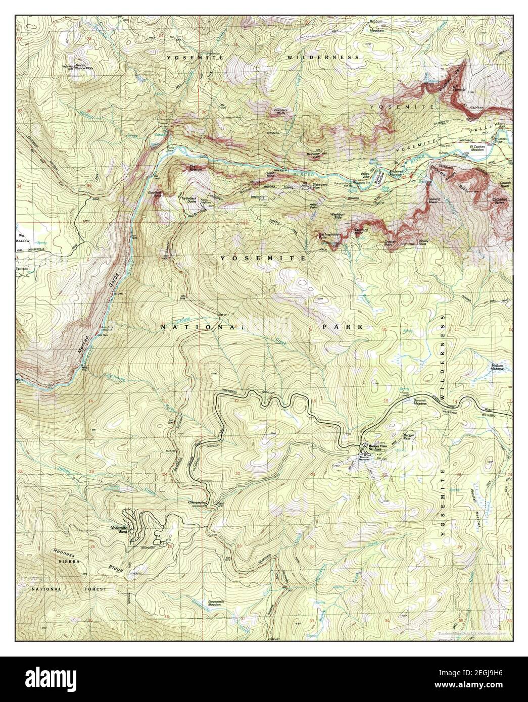 El Capitan, California, map 1997, 1:24000, United States of America by ...