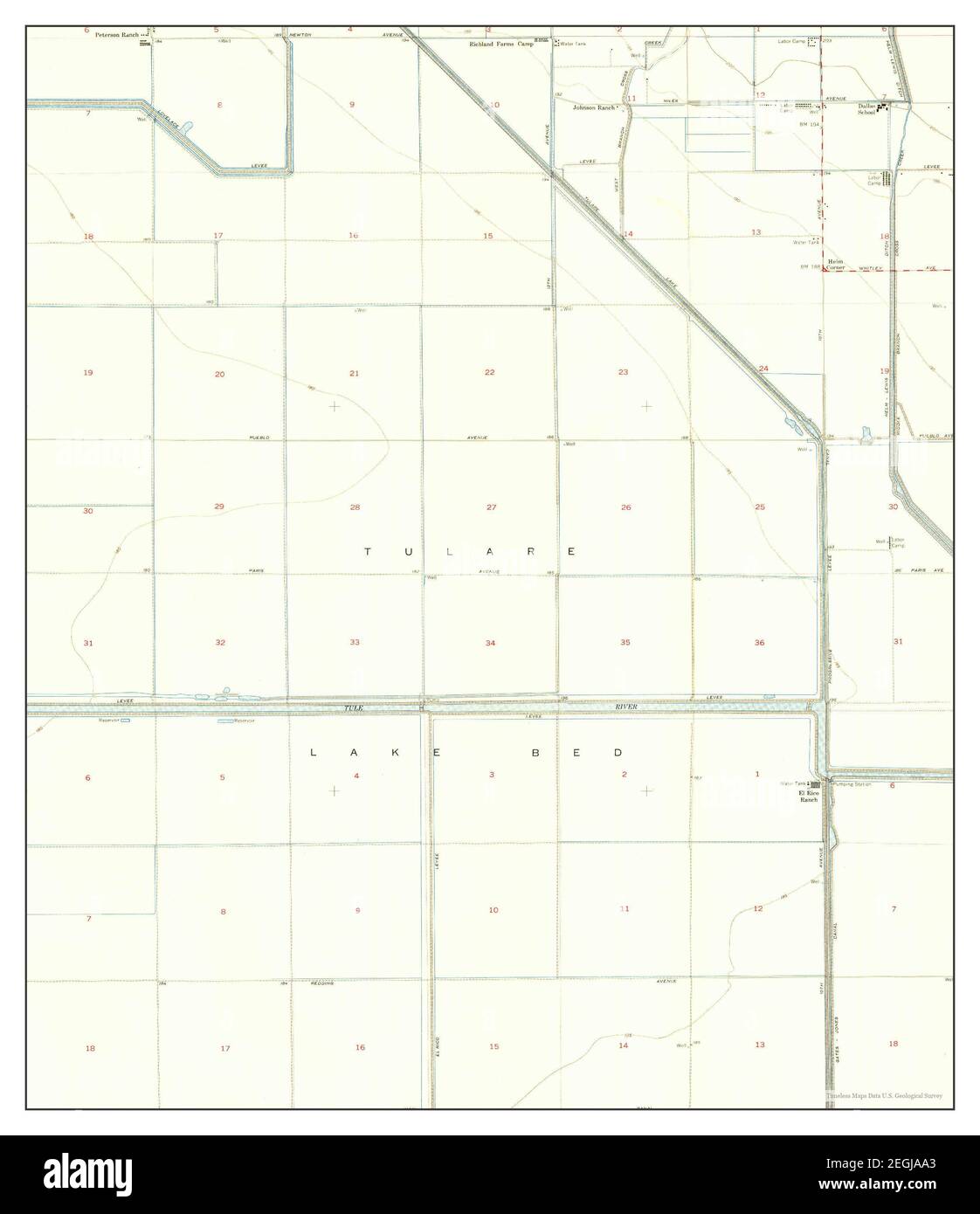 El Rico Ranch, California, map 1954, 1:24000, United States of America ...