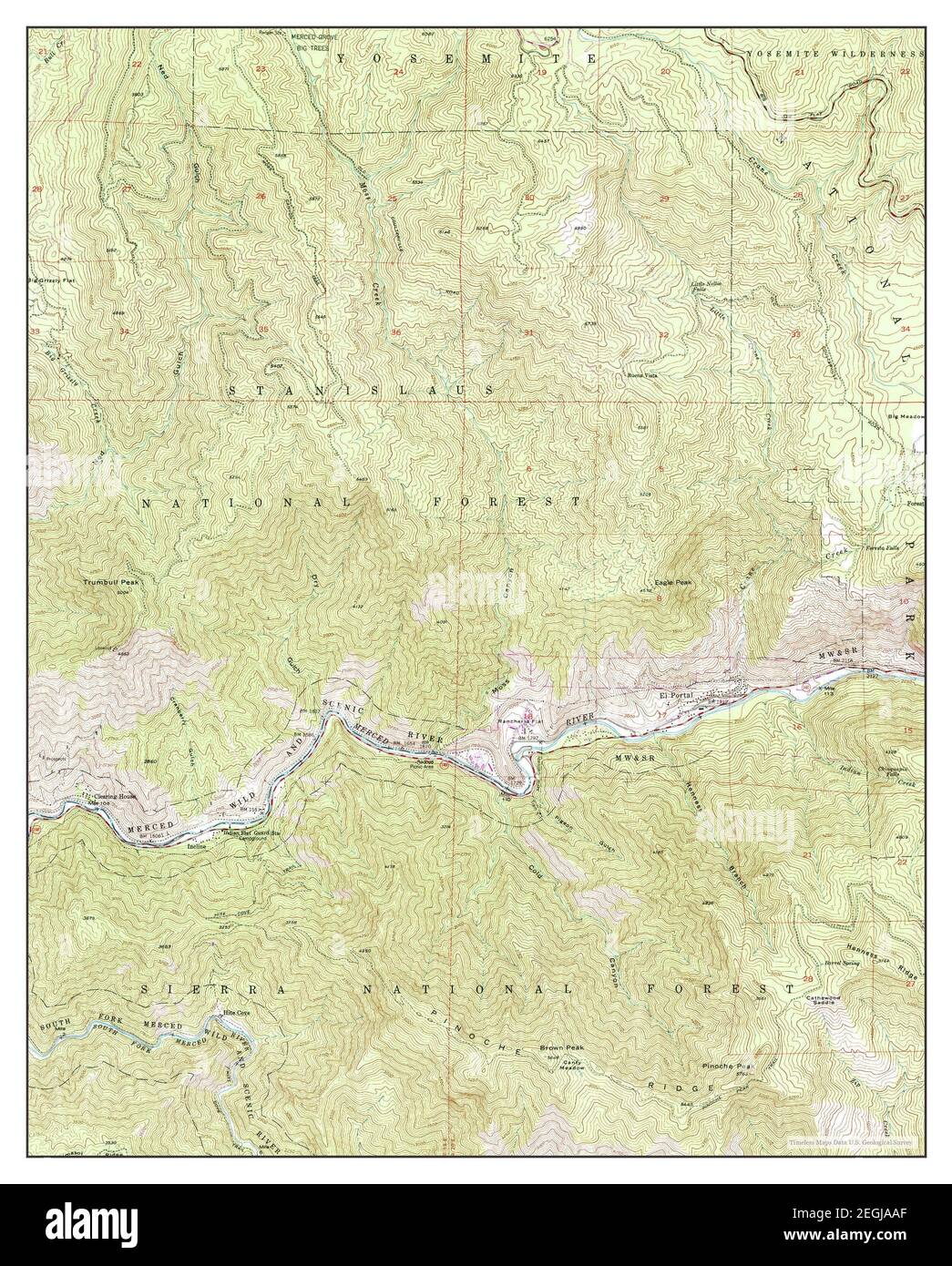 El Portal, California, map 1992, 1:24000, United States of America by ...