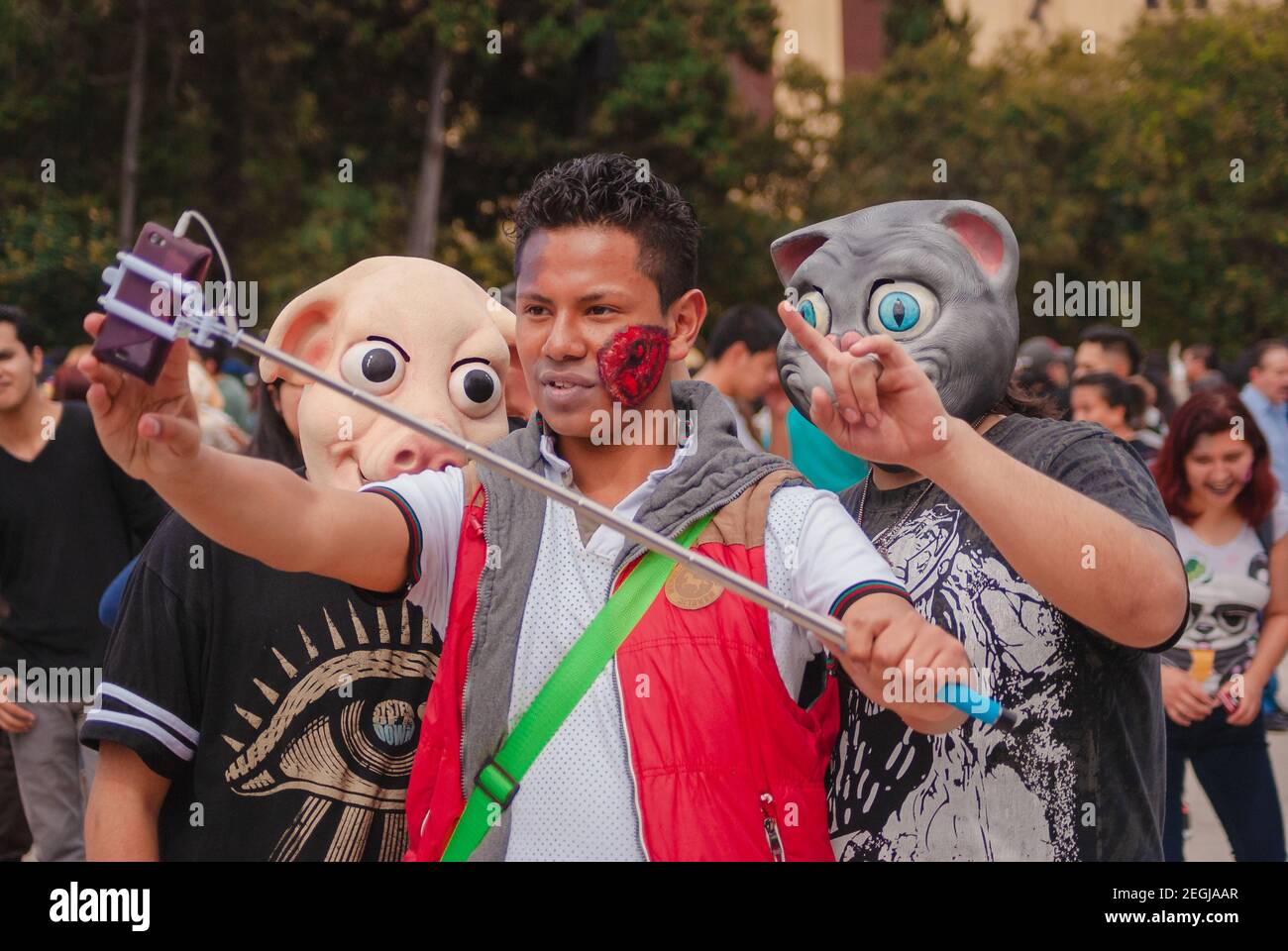 The zombie march takes place, a family event that encourages non ...