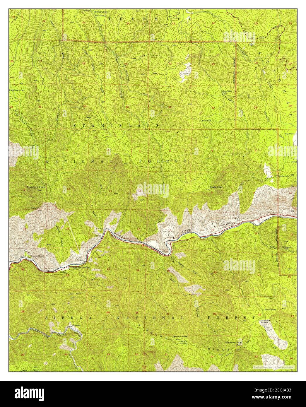 El Portal, California, map 1947, 1:24000, United States of America by ...