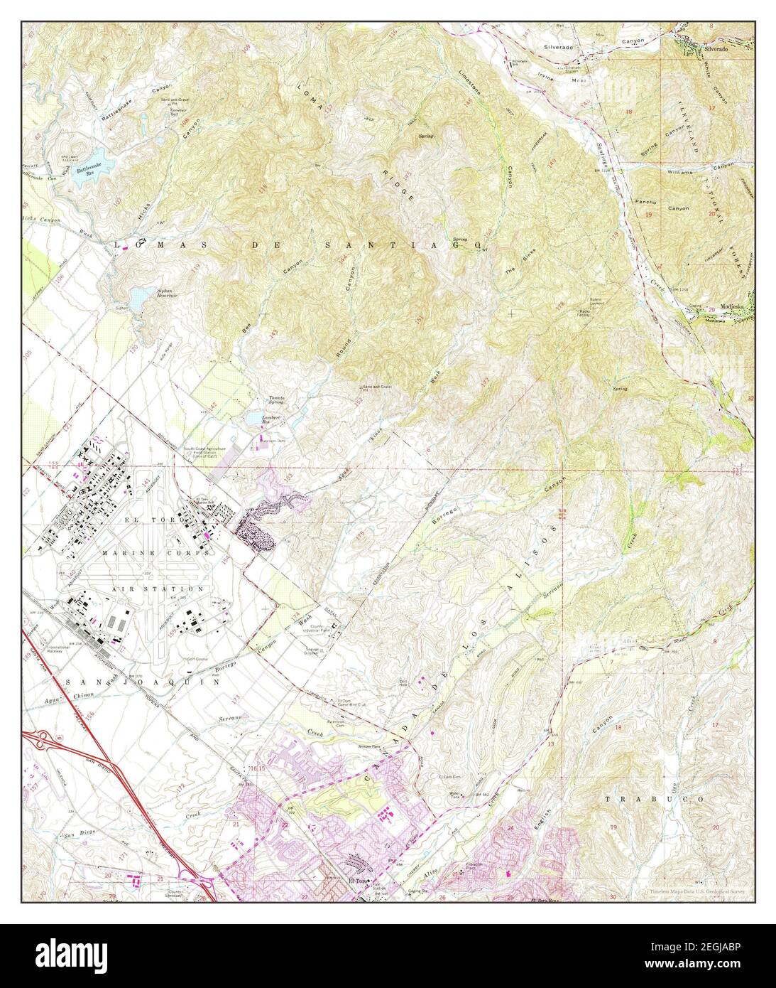 El Toro, California, map 1968, 1:24000, United States of America by ...