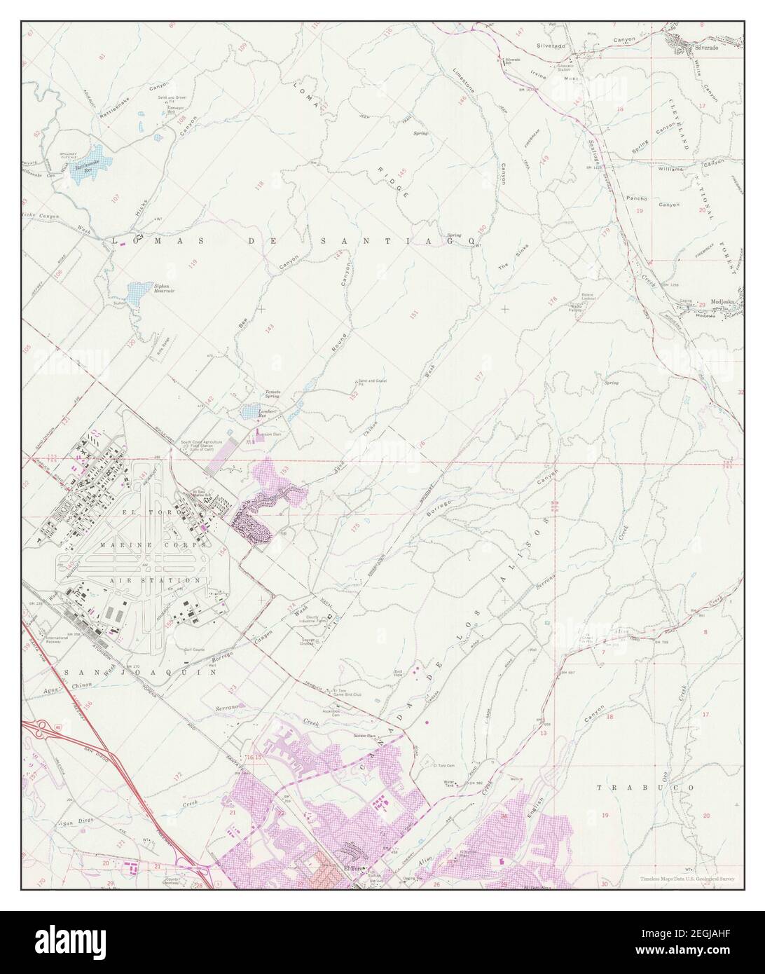 El Toro, California, map 1968, 1:24000, United States of America by ...