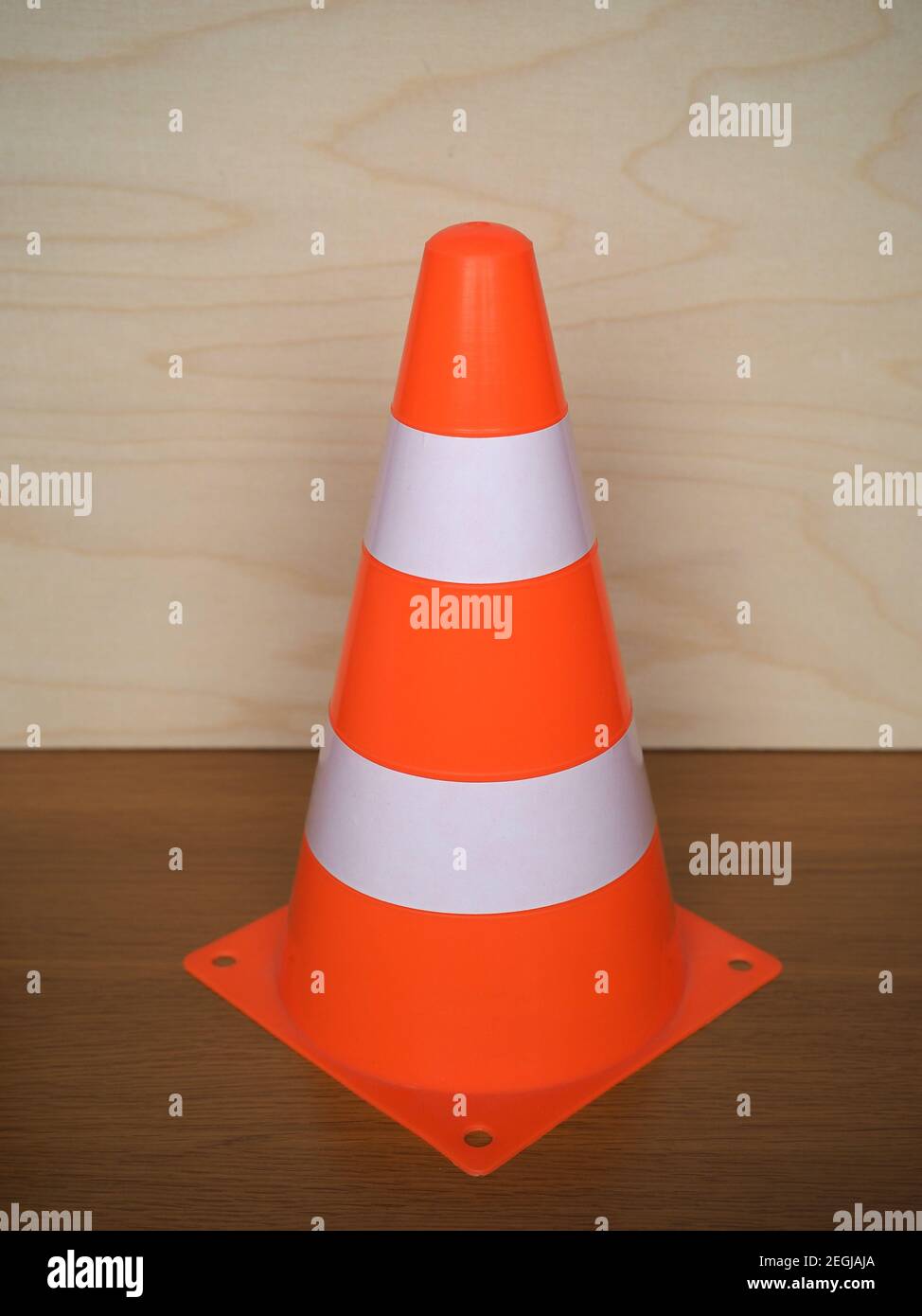 traffic cone to mark road works or temporary obstruction Stock Photo ...