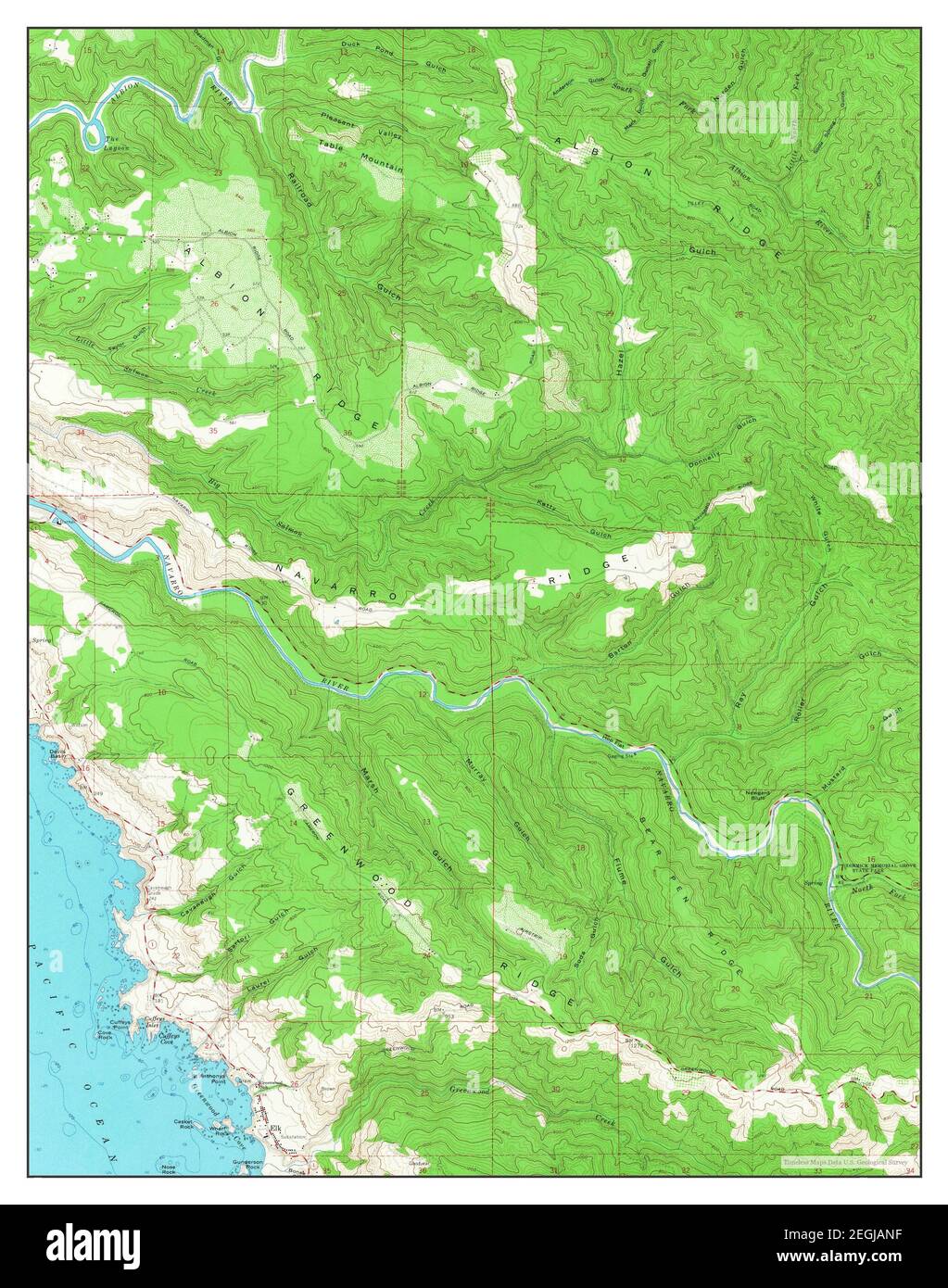 Elk, California, map 1960, 1:24000, United States of America by ...